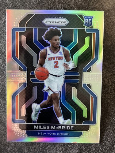 Miles McBride 2021-22 Panini Prizm Silver Rookie Card #283 New York ...