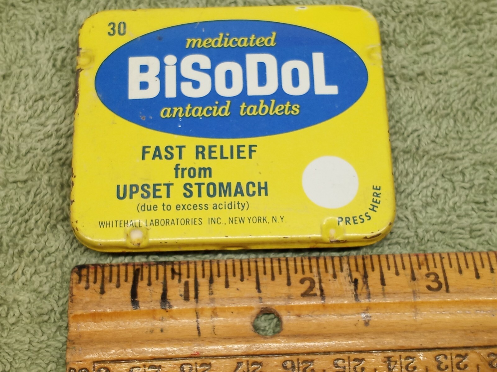 VTG TIN BISODOL FAST RELIEF FROM UPSET STOMACH EMPTY ANTACID TABLETS ...