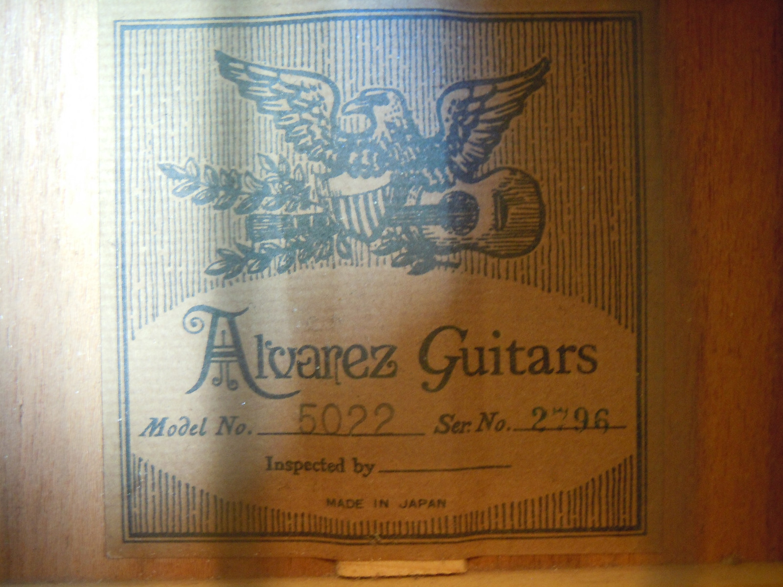 Alvarez 5022 Alvarez Acoustic Guitar & Case 1970s Spruce Mahogany ...
