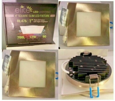 elite RL476 4" Square Slim LED Fixture -700L-12W-90 CRI-120V-3000K ...