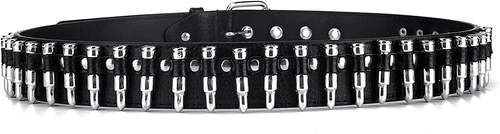 CWCYYDSYY Studded Bullet Belts Punk Hip Hop Faux Leather Belts for ...