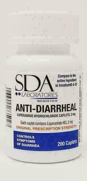 SDA Laboratories Anti-diarrheal Medicine Loperamide Tablets 2 Mg 192 ...