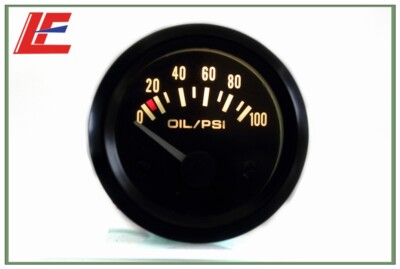 Universal 2'' 52mm Car Auto Oil Pressure Press Gauge 0-100PSI White LED ...