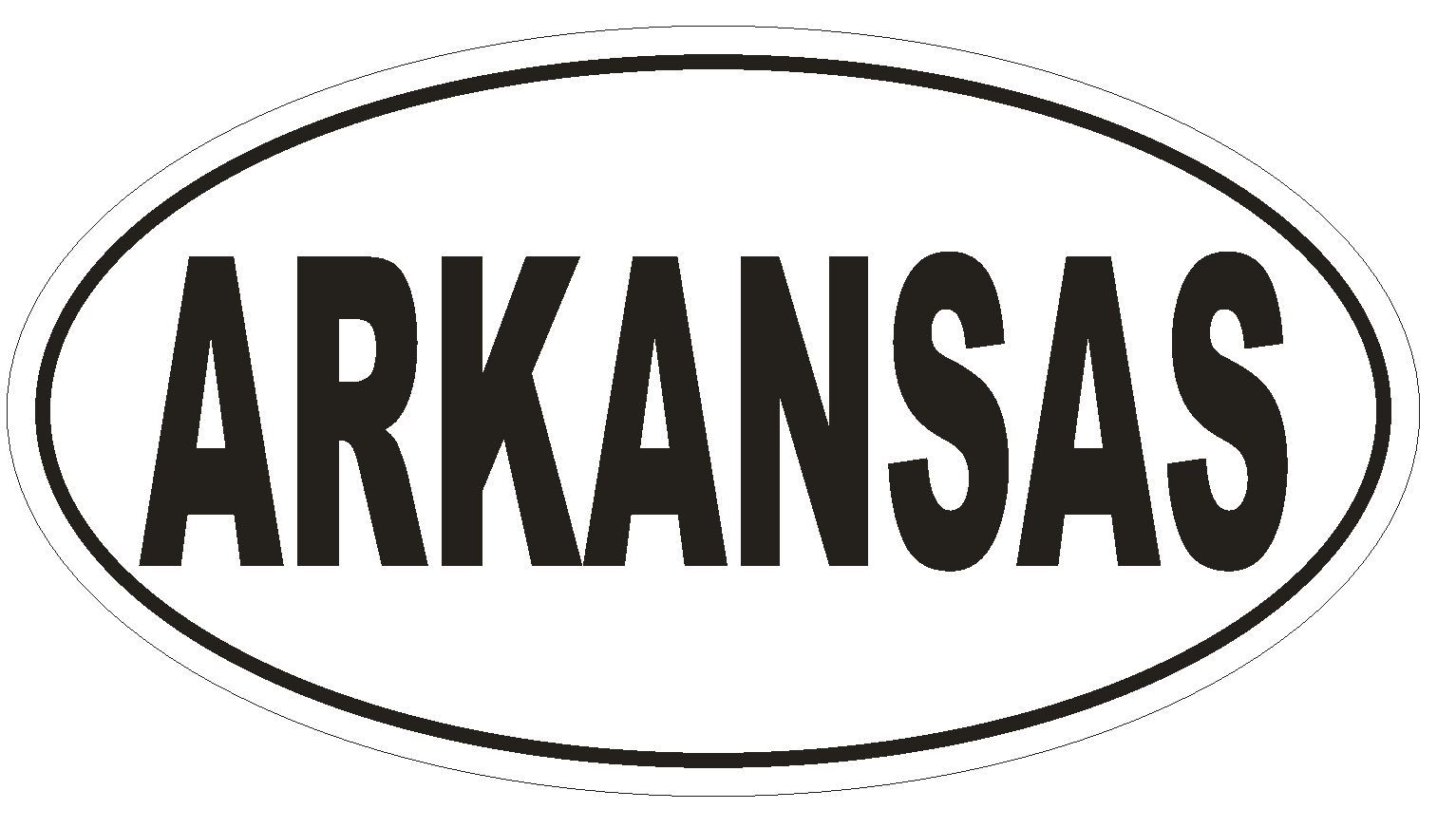 Arkansas Oval Bumper Sticker or Helmet Sticker D2320 State Euro Oval | eBay