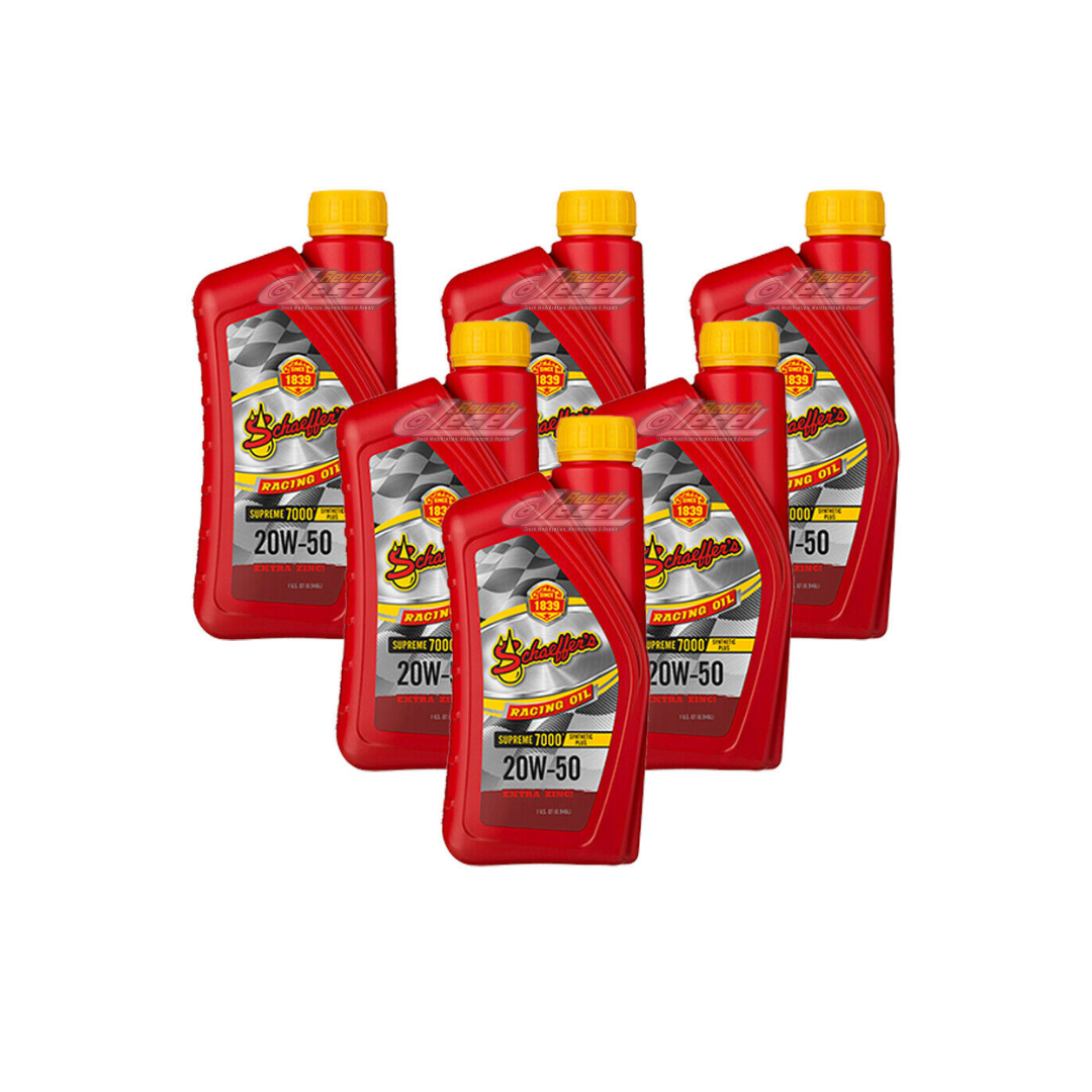 Schaeffer's Oil Supreme 7000™ Synthetic Plus Racing Oil 20W-50 (6 ...