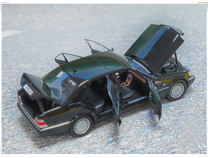 1:18 Mercedes-Benz S600 W140 1990 Tiger head Simulation Alloy Static ...