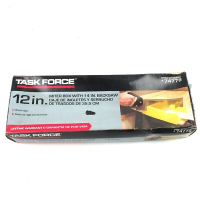 Task Force 12" Miter Box with 14" Backsaw Item # 74778 UPC 076812071330 ...