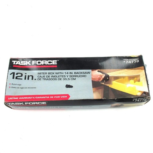 Task Force 12" Miter Box with 14" Backsaw Item # 74778 UPC 076812071330 ...