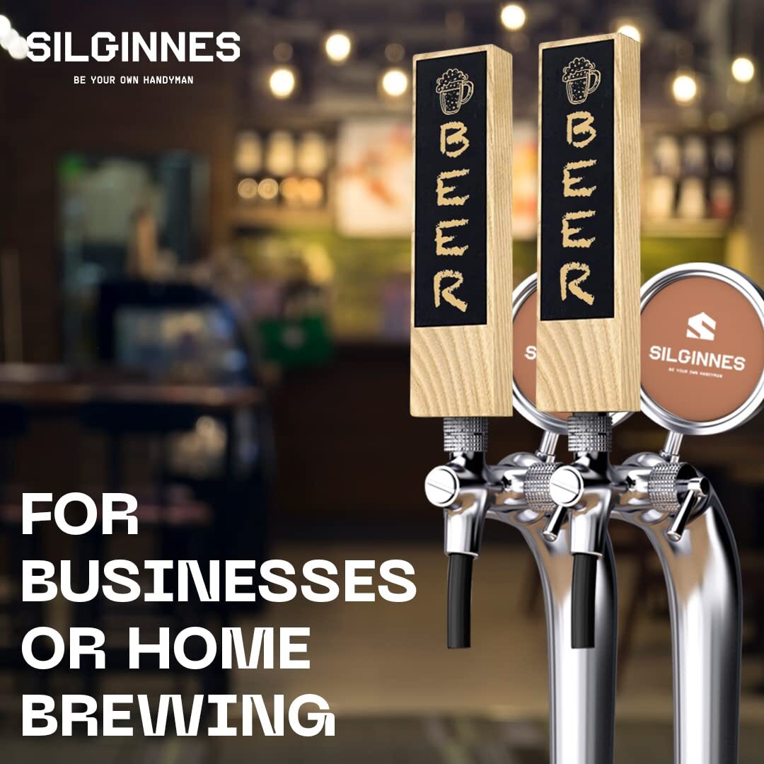 Beer Tap Handles Pack Of 2 With Chalkboard And Pen Kegerator Display ...