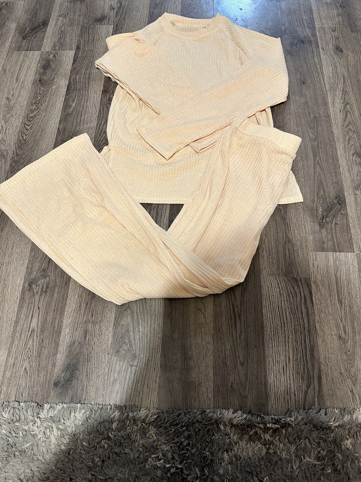 Women’s Two Peice Knitted Set Pullover Top And Sweatpants Lounge Set | eBay