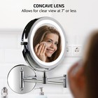 Ovente Wall Mounted Vanity Mirror 7 Inch 1X7X Magnifying Chrome ...