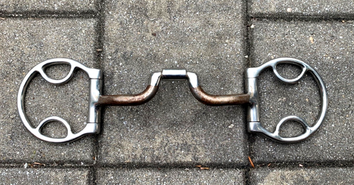 MYLER SNAFFLE BIT Western Horse SIZE: 5 1/2" Roller Port, Sweet Iron ...