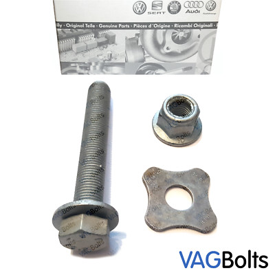 Genuine VW Audi Rear Suspension Track Tie Rod Arm Bolt Nut Kit M14 Golf ...