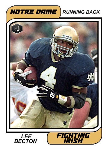 ACEO LEE BECTON NOTRE DAME FIGHTING IRISH CUSTOM HAND MADE ART CARD | eBay