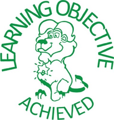Learning Objective Achieved - Self inking teacher reward xstamper stamp ...