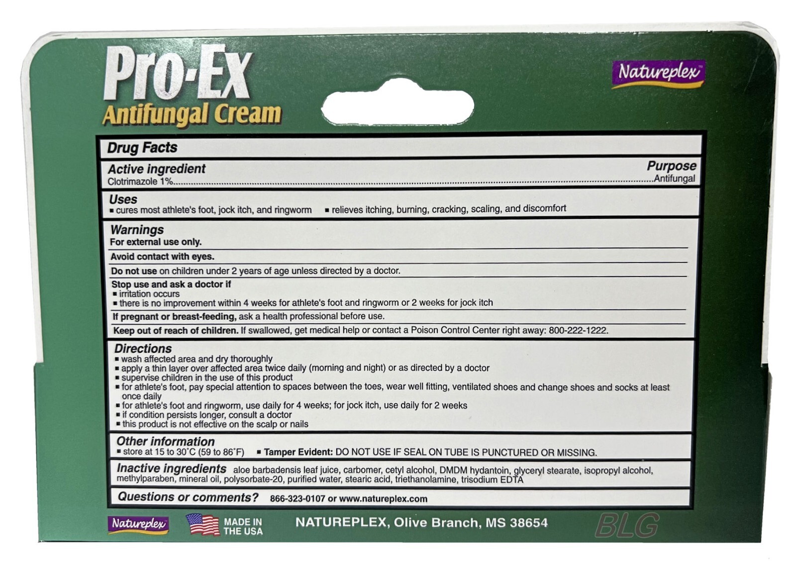 Natureplex Extra Strength Pro-Ex Antifungal Cream - 1.5 oz (5 Boxes ...