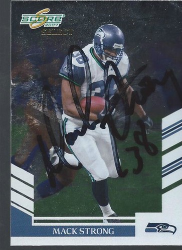 Seattle Seahawks MACK STRONG Signed Card | eBay