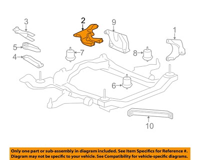 GM OEM ENGINE-Rear Mount Bracket 25840456 | eBay