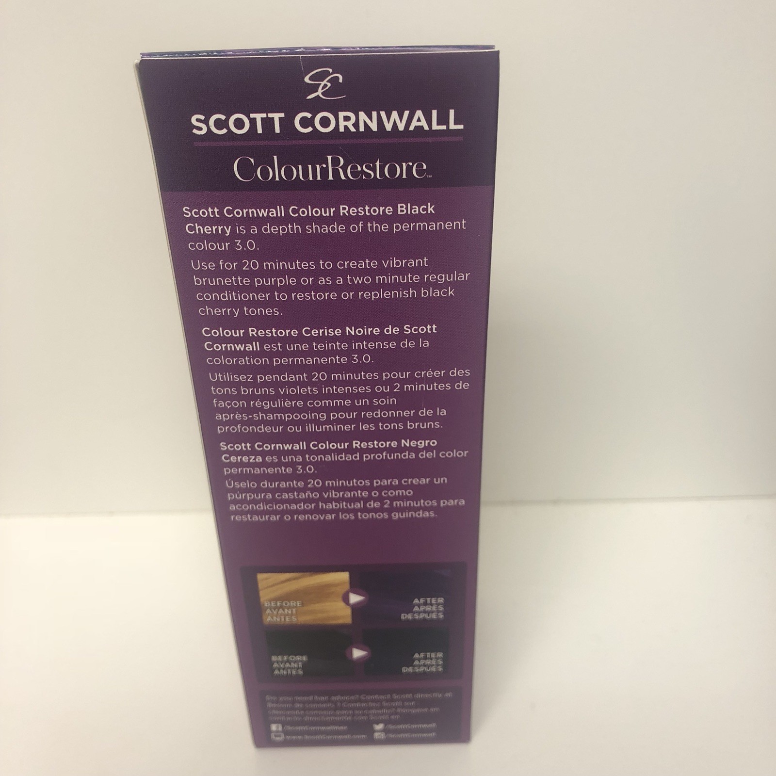 NEW Colour Restore Hair Semi-Permanent Toner - Black Cherry - by Scott ...