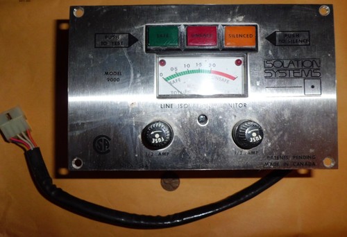 Isolation Systems Line Isolation Monitor Model 9000 (LIM) 120v 2mA ...