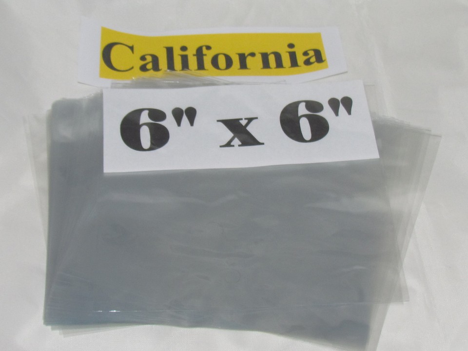 Lot of 500 Pieces Heat Shrink Wrap Film Flat Bags 6x6 Candles PVC 6" x ...
