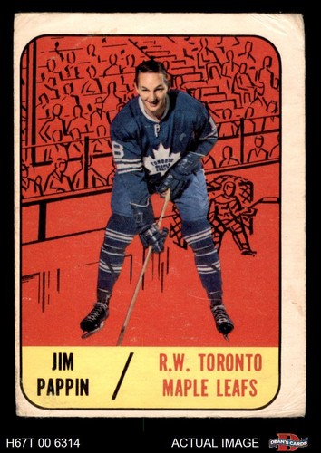 1967 Topps #78 Jim Pappin Maple Leafs 1.5 - FAIR | eBay