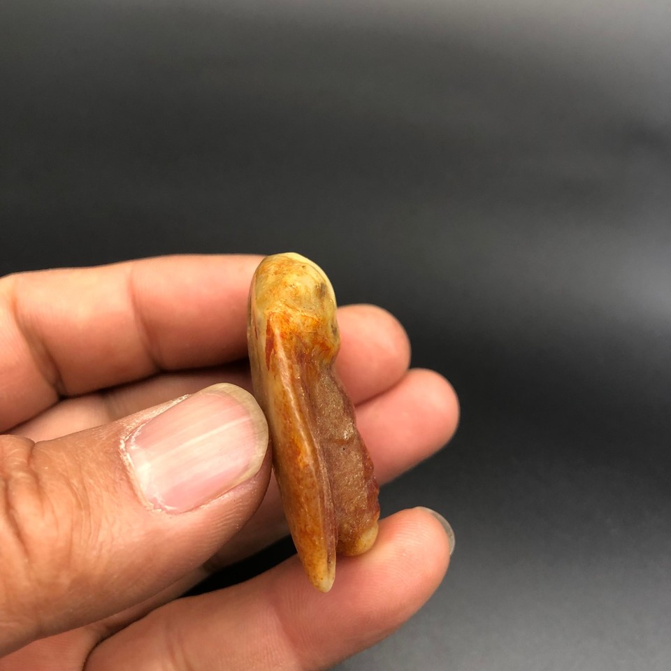 Old Hongshan Culture Hetian Jade Hand-Carved Bird Eagle"owl" Amulet ...