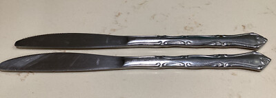 2 Vintage Korean Flatware Replacement Dinner Knives 8-5/8” Northland ...