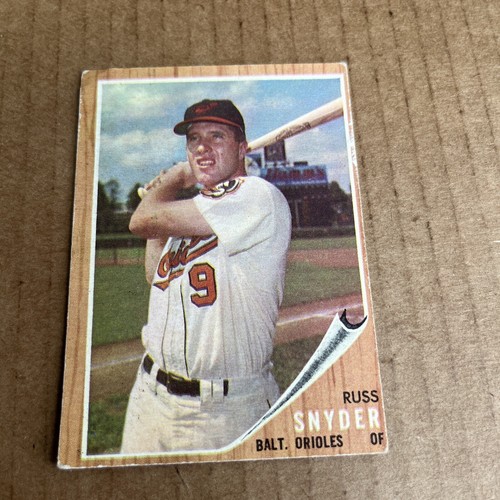 1962 Topps Russ Snyder #64 Baltimore Orioles Vintage Baseball Card ...