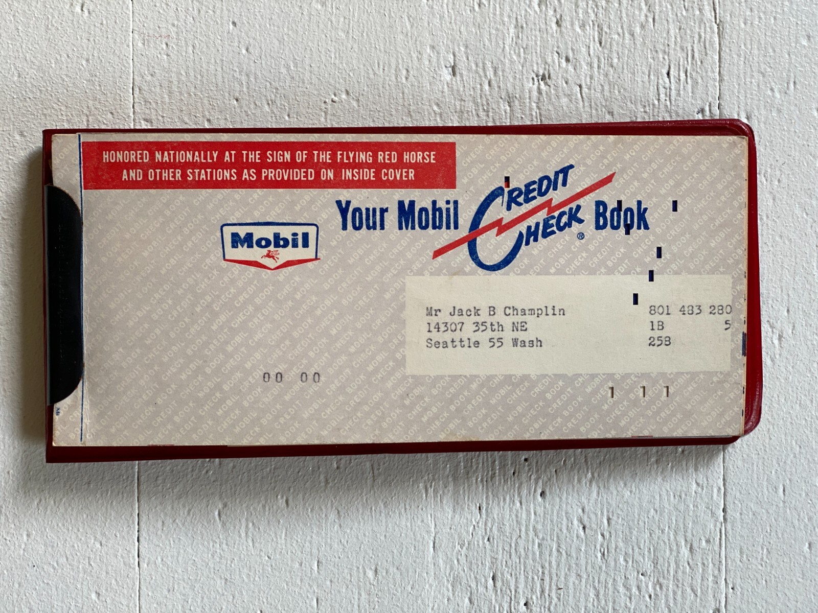 Vintage Mobil Glove Compartment Credit Check Book Service Gas Station ...