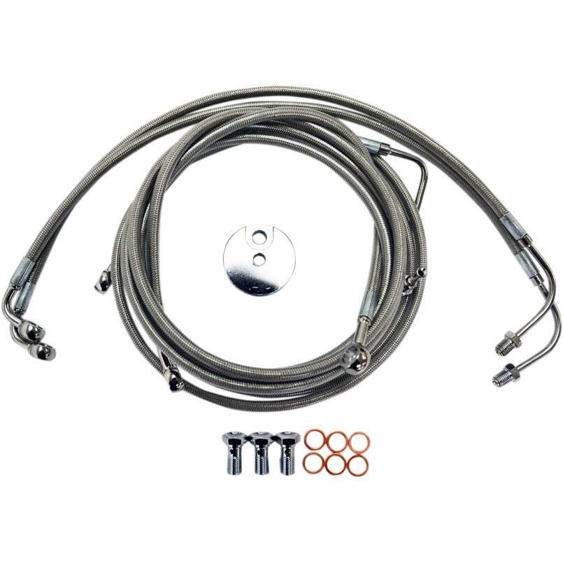 La Choppers Stainless Steel Front Brake Line for Harley 09-13 FLH ABS ...