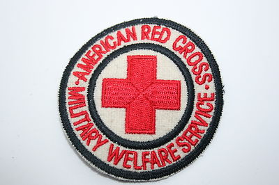 US WW2 COPY AMERICAN RED CROSS MILITARY WELFARE SERVICE CLOTH PATCH ON ...