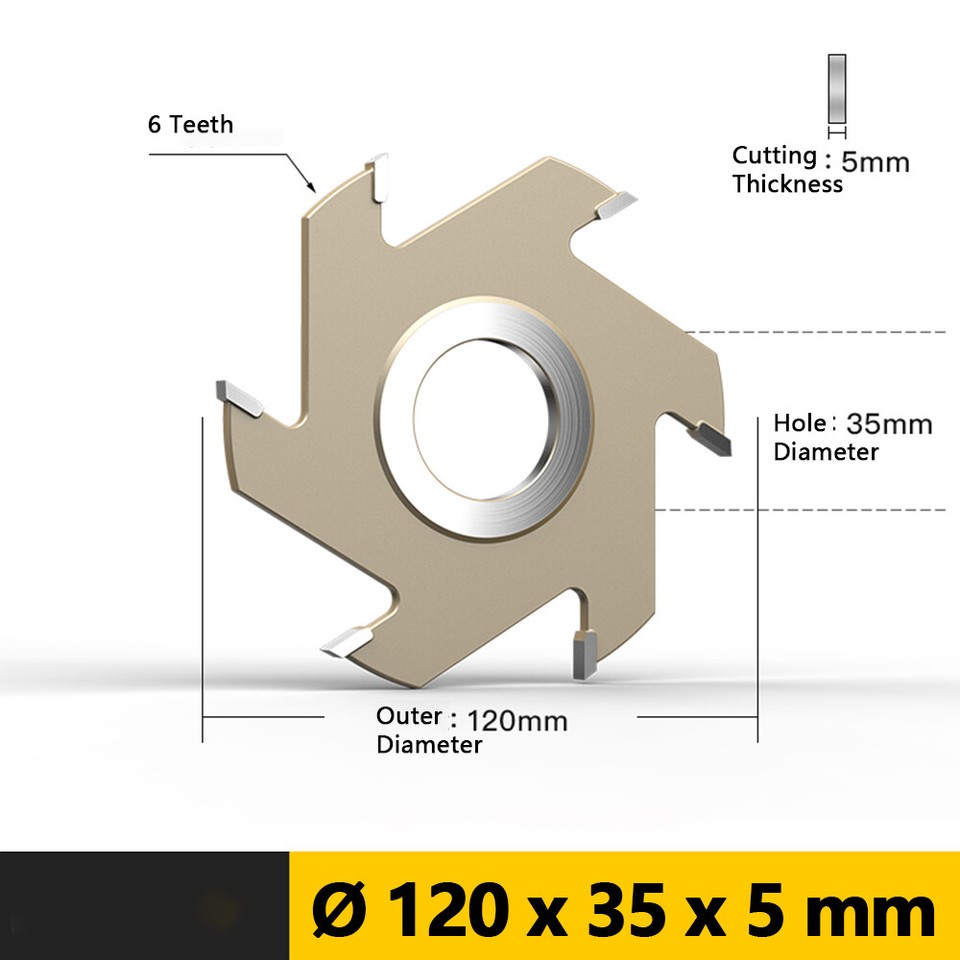 Disc Milling Cutter Tongue Groove Shaper Cutter 6 Teeth TCT Slot Cutter ...