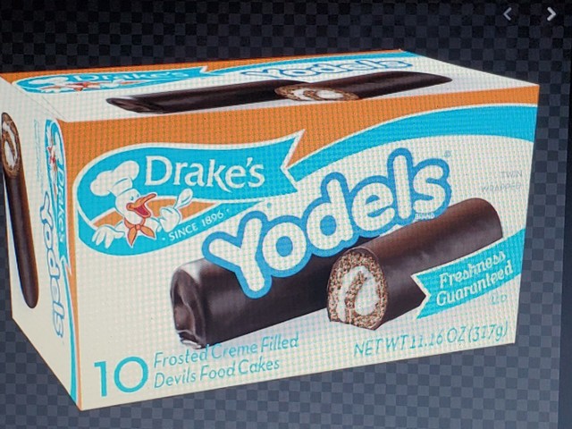 Box of 10 Drake's YODELS Vanilla Creme Filled Devils Food Cakes ...
