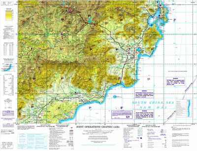 Military Topographic Map of Da Lat Vietnam Joint Operations Graphic | eBay