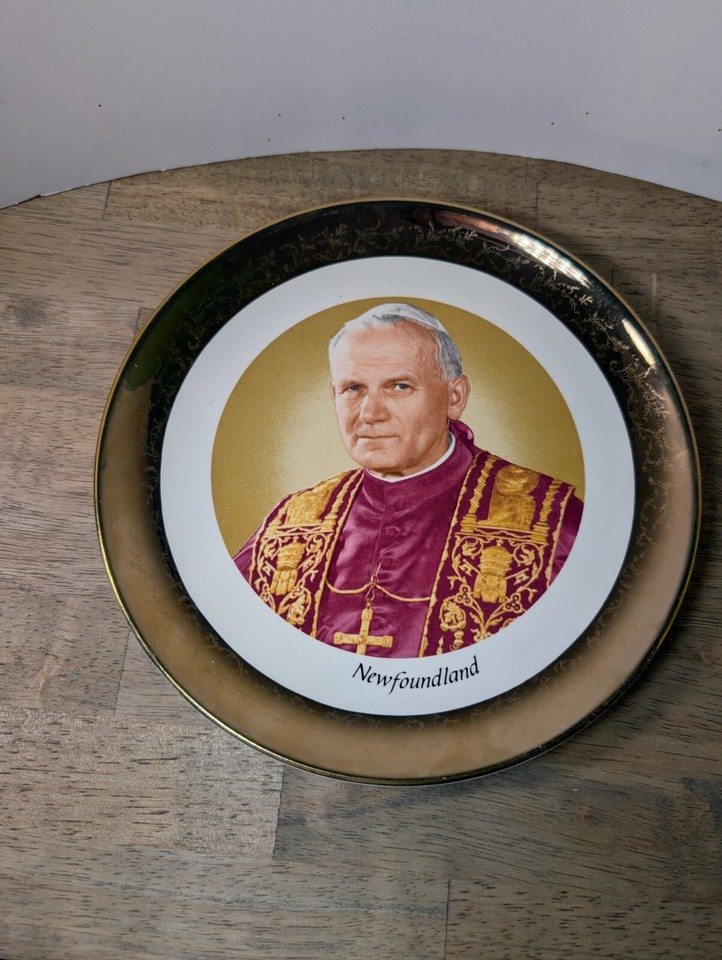 Pope John Paul II Plate: Hunnisett & Edmonds Collector Plate 22k Gold ...