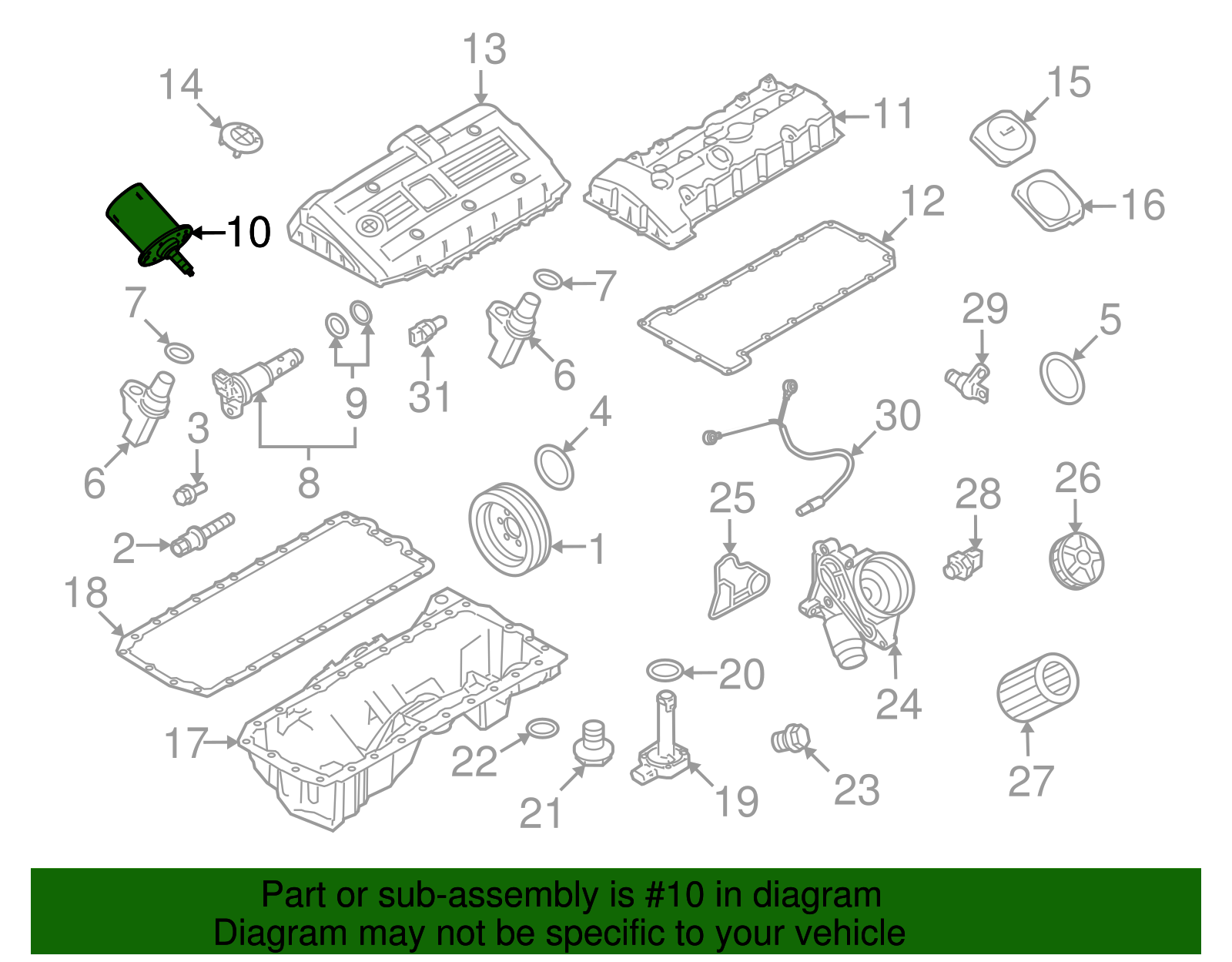 BMW Genuine 11377548388 Cylinder Head Actuator for X5 E70 for sale ...