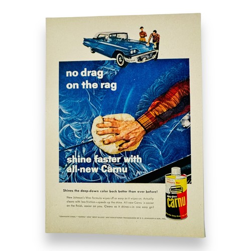 1958 Carnu Deep Gloss Johnson's Wax With Blue Ford Thunderbird Vintage ...