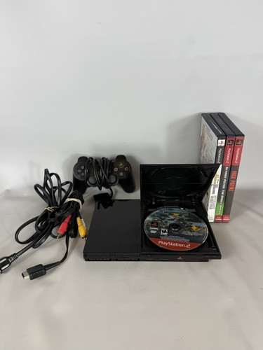 Sony PlayStation 2 PS2 Slim Console SCPH-90001 Tested W/ Max Payne / 3 ...