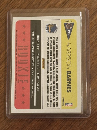 2012-13 Panini Past and Present Harrison Barnes RC Rookie Warriors ...