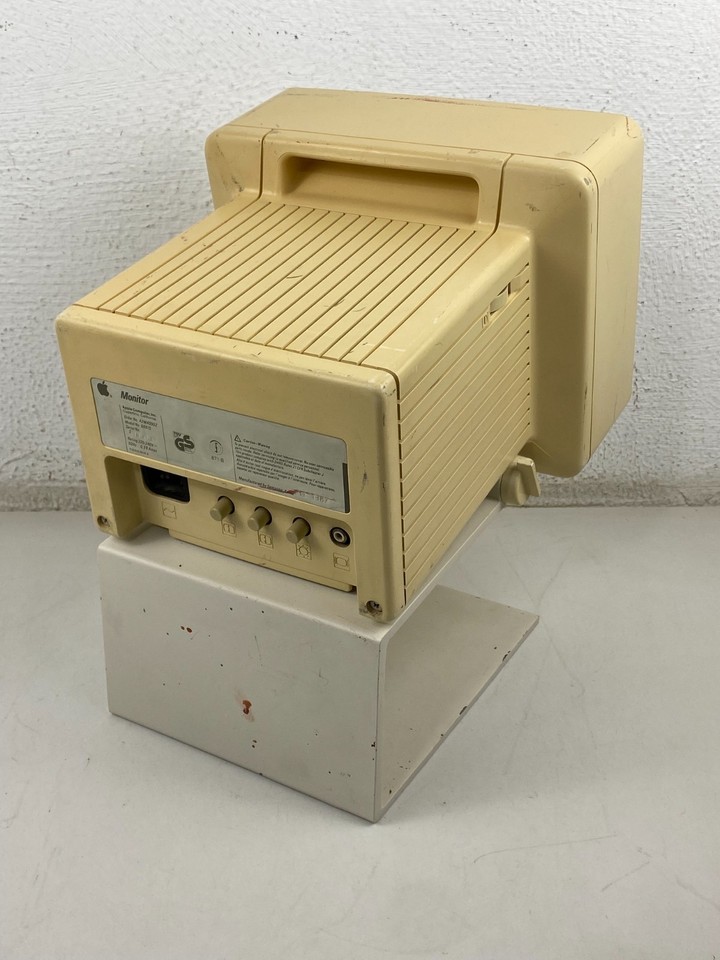Vintage Apple IIc CRT Monitor A2M4090 & Stand A2M4021 Works | eBay