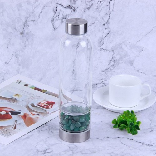 Natural Rare Green Aventurine Jade Chip Stone Crystal Elixir Glass ...