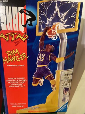 1993 Shaq Attaq Rim Hanger 6" Figurine LSU #33 Shaquille O'Neal ...
