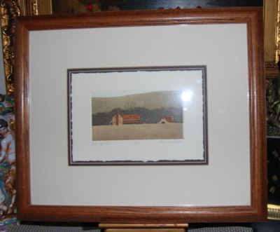 VTG STEPHEN SEBASTIAN SIGNED MATTED LT ED 22/175 AQUATINT ETCHING ...