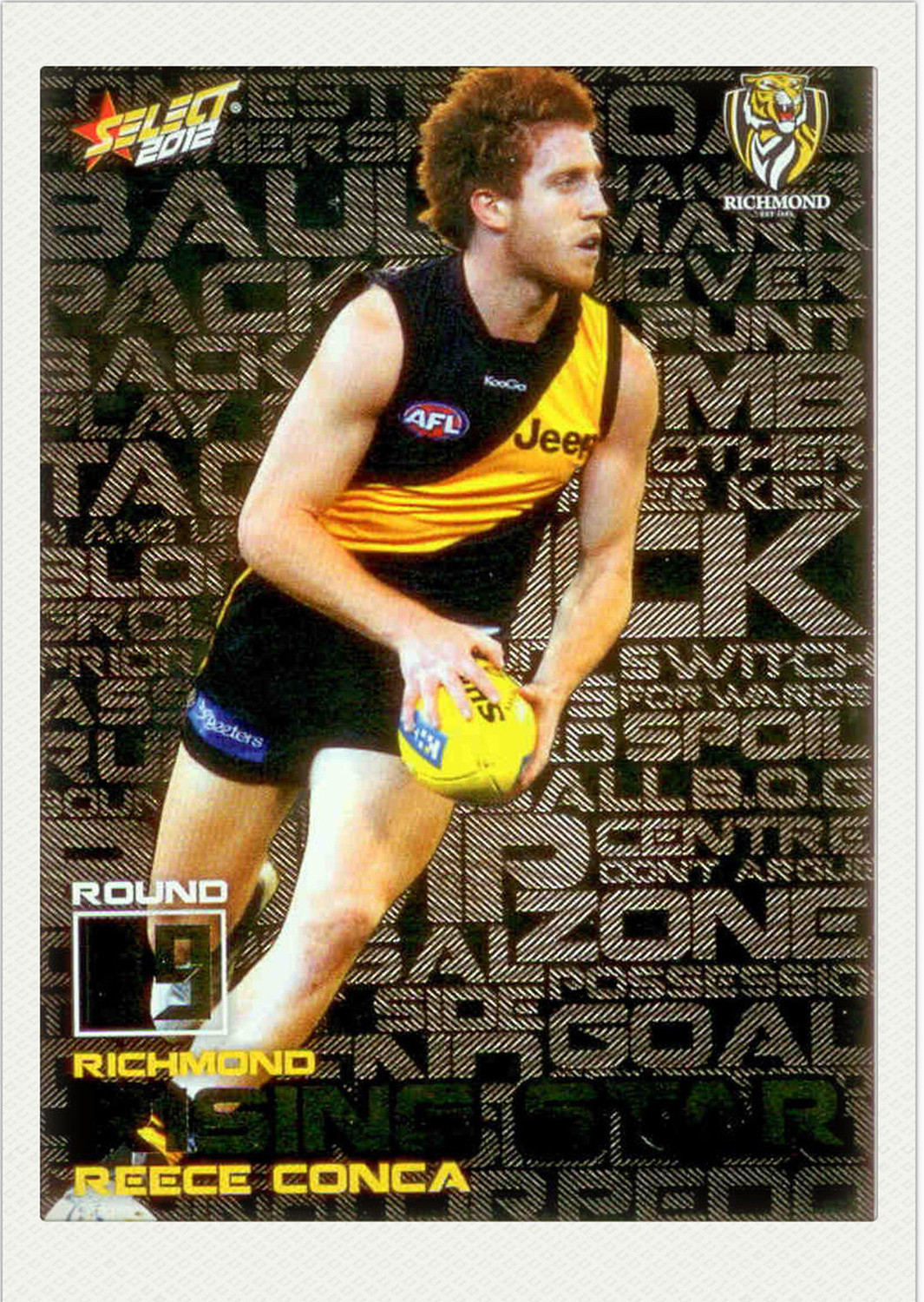 2012 Select AFL Champions Foil Risingstar Nominee RS9 Reece Conca ...