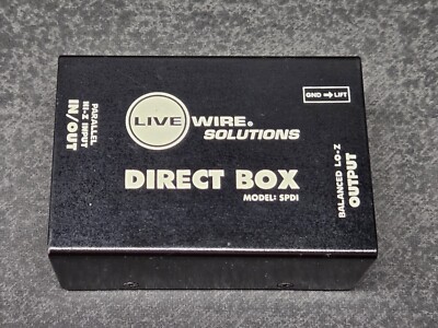 Live Wire Solutions SPDI DIRECT BOX Passive Switchable Hi-Z Input to LO ...