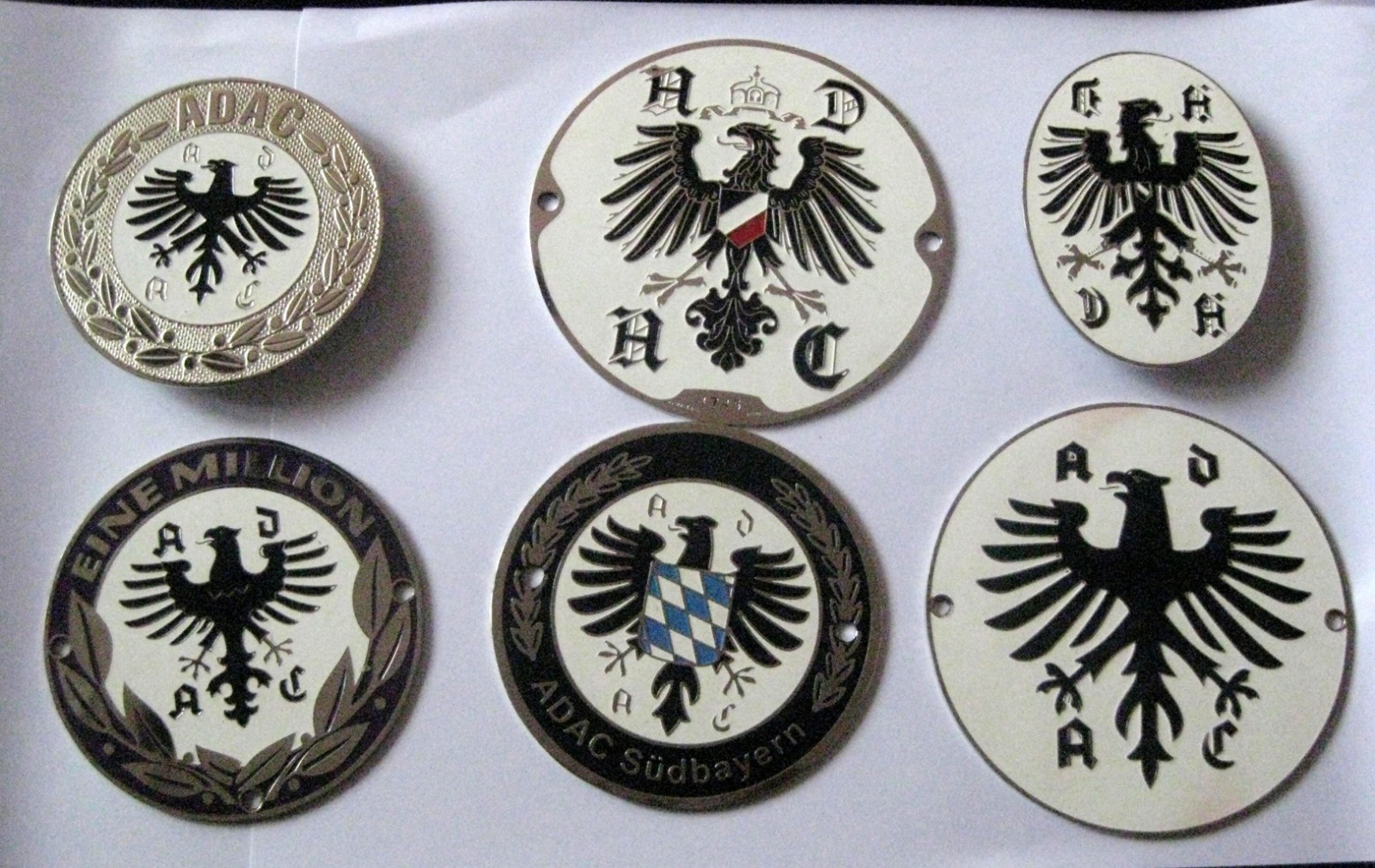 CAR BADGE-ADAC CAR GRILL BADGES-SET OF 6PCS CAR GRILL BADGE EMBLEM ...