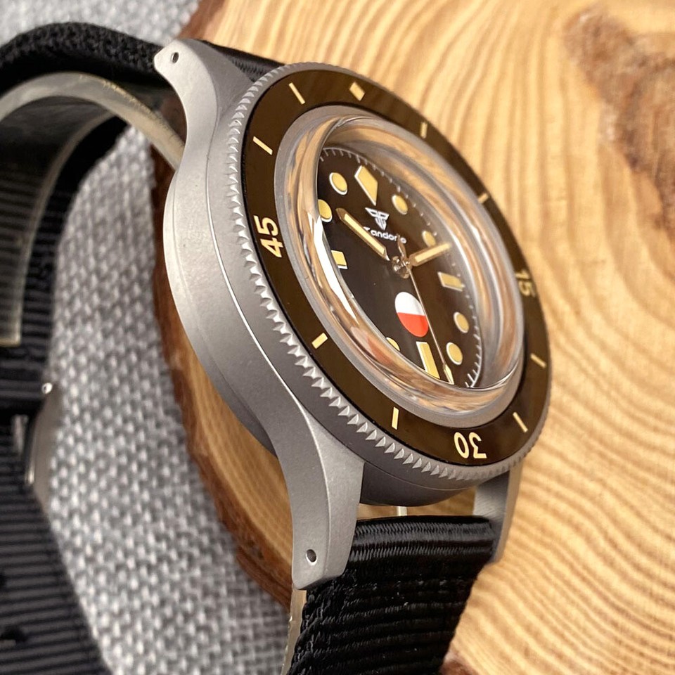 Tandorio 40mm Vintage Men Watch Japan NH35A PT5000 Move Lume 120 Clicks ...