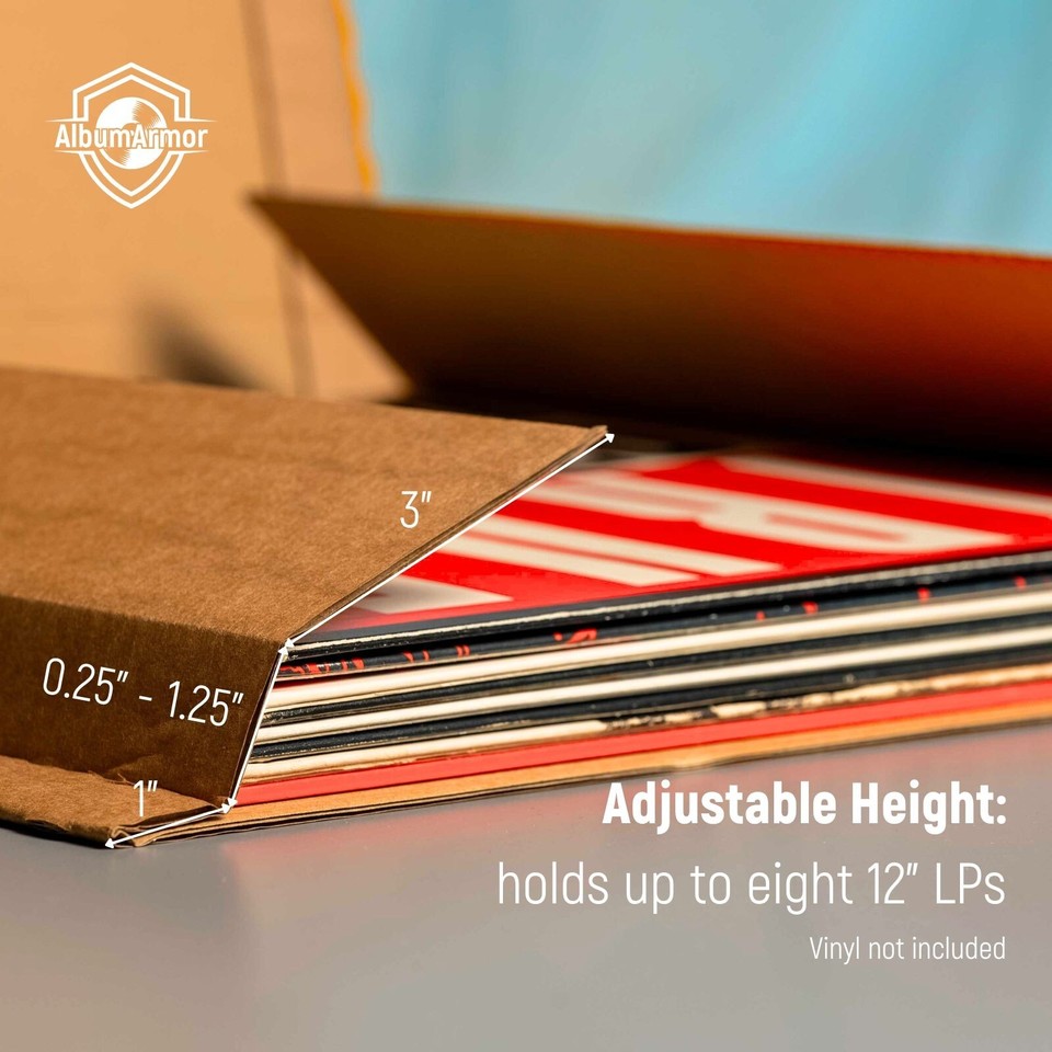 Vinyl Record Shipping Boxes (10pk) LP Mailer Holds 1 - 8 12 inch ...