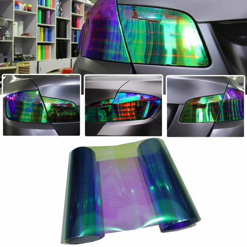 Chameleon Light Blue Car Headlight Tint Film Tail Fog Light Vinyl Wrap ...